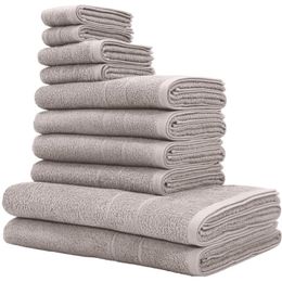OTTO home Handtuch Set &raquo;Inga, Duscht&uuml;cher, Handt&uuml;cher, G&auml;stet&uuml;cher, Seift&uuml;cher&laquo; 10 Walkfrottier Handt&uuml;cher mit feiner Bord&uuml;re, 100% Baumwolle, 