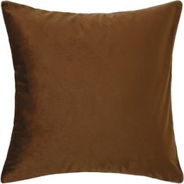 Pad Dekokissen &raquo;Elegance&laquo; Design als Basic, aus Samt, elegante Optik, in verschiedenen Gr&ouml;&szlig;en braun Polyester B/L: 50cm x 50cm, 1 Stk.