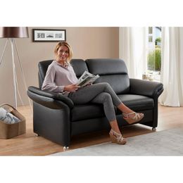 Die PlanBar 2-Sitzer &raquo;PN-EM16031, Breite 170 cm, ohne Kopfst&uuml;tzen&laquo; Echtleder mit Federkern schwarz B/H/T: 170cm x 96cm x 92cm, Glattleder TORRO, 