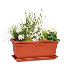 Scheurich Pflanzk&uuml;bel Erg&auml;nzung zu den rechteckigen Kunststoff-Pflanzk&auml;sten von orange Kunststoff B/H/T: 60cm x 7,5cm x 29cm
