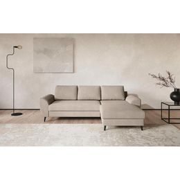 COTTA Ecksofa &raquo;Terra L-Form, B: 255cm, Top Sitzkomfort durch Wellenunterfederung und&laquo; PUR-Schaum, optional mit Schlaffunktion, Liegefl&auml;che: 200x137cm 