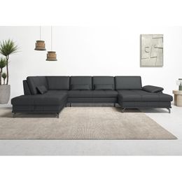 OTTO home Wohnlandschaft &raquo;Costello U-Form, B: 363 cm mit Sitztiefen-, Armteilverstellung &&laquo; 3 Nierenkissen, optional Schlaffunktion & Bettkasten 