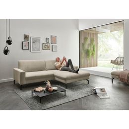 Die PlanBar Ecksofa &raquo;ZE-EM20028 L-Form, Breite 248 cm&laquo; wahlweise mit Kopfst&uuml;tzen und Sitztiefenverstellung beige 95% Polyester;5% Nylon B/H/T: 248cm x