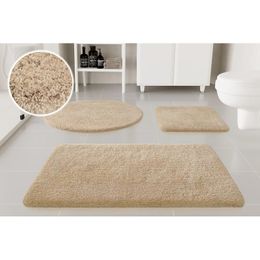 OTTO home Badematte &raquo;Kaarin, uni, viele Farben, Badvorleger, Badezimmer Teppich&laquo; H&ouml;he 30 mm rutschhemmend beschichtet fu&szlig;bodenheizungsgeeignet 