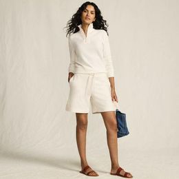 LANDS' END Leichte Sweatshorts f&uuml;r Damen in Petite-Gr&ouml;&szlig;e, Damen, size: petite, Elfenbein, by Lands' End