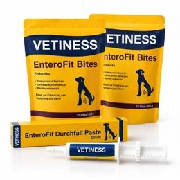 VETINESS EnteroFit Darm-Set f&uuml;r Hunde &ndash; Durchfall Paste 60 ml + 2&times; EnteroFit Bites