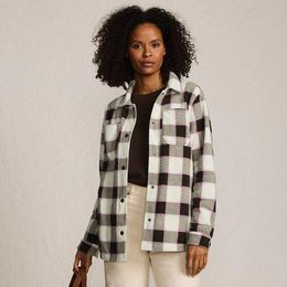 LANDS' END Anyweather Fleece-Hemdjacke f&uuml;r Damen, Damen, size: regular, Lila, Polyester, by Lands' End