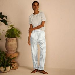 LANDS' END Relaxte Premium Reinleinen-Schlupfhose f&uuml;r Damen in Petite-Gr&ouml;&szlig;e, Damen, size: petite, Elfenbein, Leinen, by Lands' End