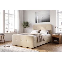 Home Affaire Boxbett &raquo;Amrum, Polsterbett mit Bettkasten, inkl. Taschenfederkernmatratze H3&laquo; mit Kaltschaumtopper, Chenille-Bezug, 120x200 & 180x200 cm