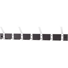 HAKU Garderobenleiste rechteckig - aus Metall Schwarz - B/T/H 70/8/14 cm schwarz Aluminium, Metall B/H/T: 70cm x 14cm x 8cm