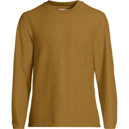 LANDS' END Struktur-Shirt mit Leinen f&uuml;r Herren, Herren, size: regular, Gelb, Leinen/Polyester/Polyester-Mischung, by Lands' End