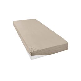 OTTO home Spannbettlaken &raquo;Strawberry in uni oder bunten Rainbow-Colors&laquo; f&uuml;r Matratzen bis 18cm H&ouml;he, Spannbetttuch, Baumwollmischung beige Jersey, 
