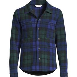 LANDS' END Hemdjacke aus Fleece f&uuml;r Herren, Herren, size: regular, Gr&uuml;n, Polyester, by Lands' End