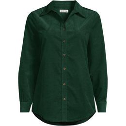 LANDS' END Feincord-Hemdbluse f&uuml;r Damen in Plus-Gr&ouml;&szlig;e, Damen, size: plus, Gr&uuml;n, Baumwolle, by Lands' End