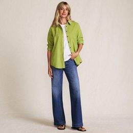 LANDS' END Feincord-Hemdbluse f&uuml;r Damen in Petite-Gr&ouml;&szlig;e, Damen, size: petite, Gr&uuml;n, Baumwolle, by Lands' End