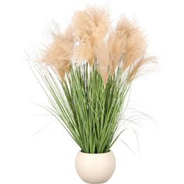 Creativ green Kunstgras &raquo;Grasbusch Pampas&laquo; mit &uuml;ppigen Wedeln Obermaterial: 100% Kunststoff B/H/L: 95cm, 1 Stk.