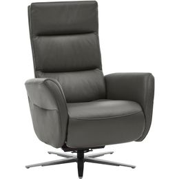 Die PlanBar Relaxsessel &raquo;PN-RS20038 mit Metallsternfu&szlig; inkl. Relaxfunktion und Kopfverstellung&laquo; 1 Stk. tlg. 360&deg; drehbar, mit Gasdruckverstellung grau