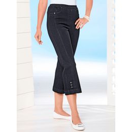 WITT Damen 7/8-Jeans mit Zierriegel am Abschluss, black-denim, Gr&ouml;&szlig;e 46