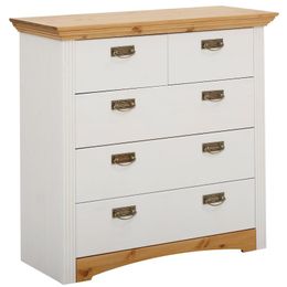OTTO home Schubkastenkommode &raquo;Konrad, Kommode, im Landhausstil, rustikal&laquo; Breite 94 cm, aus massiver, FSC -zertifizierter Kiefer wei&szlig; B/H/T: 94cm x 