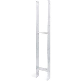Alberts H-Pfostenanker Materialst&auml;rke 6 mm, lichte Breite 121 mm, H&ouml;he 800 mm silber Stahl &Oslash; 11mm