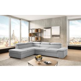 Sit & More sit&more Ecksofa &raquo;Valantine L-Form, B: 272 cm, Armteilverstellung, Kopfteilverstellung&laquo; optional Schlaffunktion, Komfortsofa, modern grau 100% 