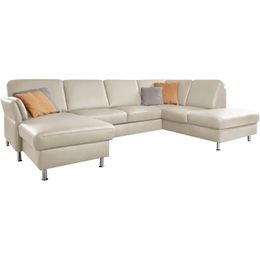 Die PlanBar Wohnlandschaft &raquo;PN-EM18013 U-Form, ohne Kopfst&uuml;tzen&laquo; wahlweise mit Schlaffunktion und Stauraum beige B/H/T: 305cm x 87cm x 200cm, 