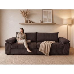 OTTO home Big-Sofa &raquo;Soft&Cosy Pik XXL, B: 303 cm, Mega Sofa in Cord&laquo; Lounge-Komfort mit edler Sitzsteppung, Federkern beige 100% Polyester B/H/T: 