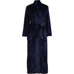LANDS' END Bademantel aus Pl&uuml;sch-Fleece f&uuml;r Damen in Plus-Gr&ouml;&szlig;e, Damen, size: plus, Blau, Polyester, by Lands' End
