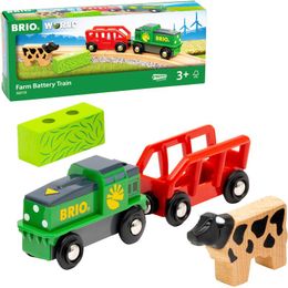Brio Spielzeug-Eisenbahn &raquo;Brio WORLD, Bauernhof Batterie-Zug&laquo; bunt Einheitsgr&ouml;&szlig;e Spielzeug-Eisenbahn