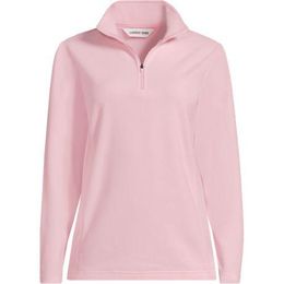 LANDS' END Anyweather Fleece-Pullover mit Rei&szlig;verschluss f&uuml;r Damen, Damen, size: regular, Pink, Polyester, by Lands' End
