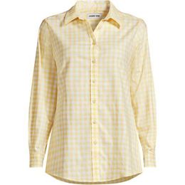 LANDS' END Lange leichte Flanellbluse f&uuml;r Damen in Plus-Gr&ouml;&szlig;e, Damen, size: plus, Gelb, by Lands' End