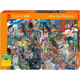 Heye Puzzle &raquo;San Francisco Quest, Pixorama&laquo; Made in Germany bunt Pappe Einheitsgr&ouml;&szlig;e