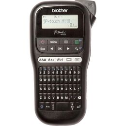 Brother Etikettendrucker &raquo;P-touch H110&laquo; kompaktes Hand-Beschriftungsger&auml;t inklusive QWERTZ-Tastatur. schwarz 3 Jahre Garantie