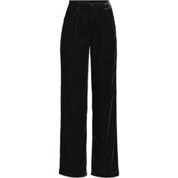 LANDS' END Samthose mit weitem Bein f&uuml;r Damen in Petite-Gr&ouml;&szlig;e, Damen, size: petite, Schwarz, by Lands' End