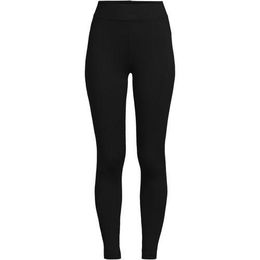 LANDS' END Lange Stretch-THERMASKIN-Unterhose f&uuml;r Damen in Plus-Gr&ouml;&szlig;e, Damen, size: plus, Schwarz, Elasthan/Polyester-Mischung, by Lands' End