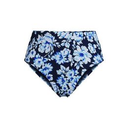 LANDS' END High Waist Bikinihose, leichtes Shaping f&uuml;r Damen in Petite-Gr&ouml;&szlig;e, Damen, size: plus, Blau, Elasthan/Nylon-Mischung, by Lands' End
