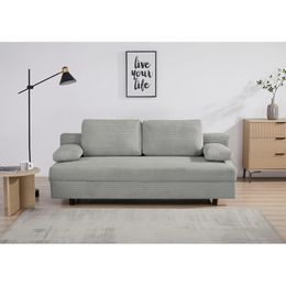 OTTO home Schlafsofa &raquo;ONNIKO Cord, Breite: 192 cm, Liegefl&auml;che 121x192 cm, softer Cord-Bezug&laquo; mit Bettfunktion & Bettkasten 100% Polyester B/H/T: 