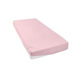 OTTO home Spannbettlaken &raquo;Strawberry in uni oder bunten Rainbow-Colors&laquo; f&uuml;r Matratzen bis 18cm H&ouml;he, Spannbetttuch, Baumwollmischung rosa Jersey, 