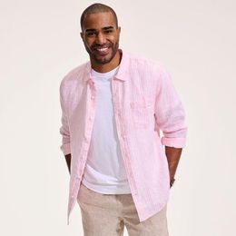 LANDS' END Premium Reinleinen-Hemd f&uuml;r Herren, Lang-Gr&ouml;&szlig;e, Herren, size: tall, Pink, Leinen, by Lands' End