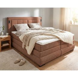 OTTO home Boxspringbett &raquo;MIVVA mit Bettkasten, mit Taschenfederkernmatratze H3, H3/H4 mix, H4&laquo; mit Kaltschaum- oder Visco-Topper (bei H4), 