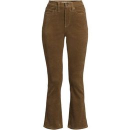 LANDS' END Kn&ouml;chellange Feincord-Schlaghose High Waist f&uuml;r Damen in Petite-Gr&ouml;&szlig;e, Damen, size: petite, Braun, Baumwoll-Mischung, by Lands' End