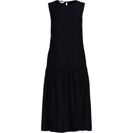 LANDS' END &Auml;rmelloses Ready to Go Midikleid in Petite-Gr&ouml;&szlig;e, Damen, size: petite, Schwarz, Nylon/Viskose, by Lands' End