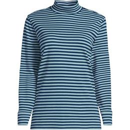 LANDS' END Stehkragen-Shirt in Plusgr&ouml;&szlig;e, Damen, size: plus, Gr&uuml;n, Baumwolle, by Lands' End