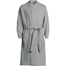 LANDS' END Serious Sweats wadenlanger Bademantel f&uuml;r Herren, Herren, size: regular, Grau, Baumwoll-Mischung/Polyester-Mischung, by Lands' End