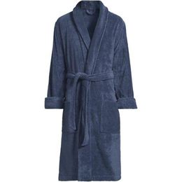 LANDS' END Bademantel aus t&uuml;rkischem Frottee f&uuml;r Herren, Herren, size: regular, Blau, Baumwolle, by Lands' End