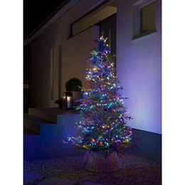 Konstsmide LED-Lichterkette &raquo;Weihnachtsdeko aussen&laquo; 600 Stk.-flammig Micro LED Compactlights, 600 bunte Dioden schwarz Dioden 600 Stk. Flammen 600 Stk