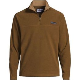 LANDS' END Anyweather Fleece-Pullover mit Rei&szlig;verschluss in Tall-Gr&ouml;&szlig;e, Herren, size: tall, Braun, Polyester, by Lands' End