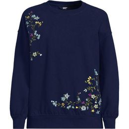 LANDS' END Sweatshirt SERIOUS SWEATS f&uuml;r Damen, Damen, size: regular, Blau, Elasthan/Baumwoll-Mischung/Polyester-Mischung, by Lands' End