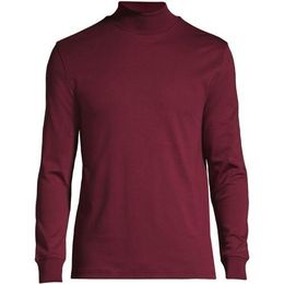 LANDS' END Supima Stehbundshirt f&uuml;r Herren, Classic Fit, Herren, size: regular, Rot, Baumwolle, by Lands' End