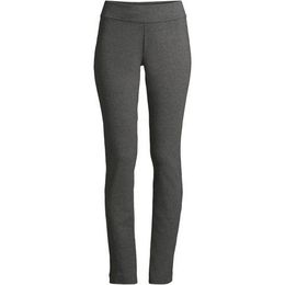 LANDS' END Slim Fit Starfish Jersey-Freizeithose in Plus-Gr&ouml;&szlig;e, Damen, size: plus, Grau, Elasthan/Baumwoll-Mischung, by Lands' End